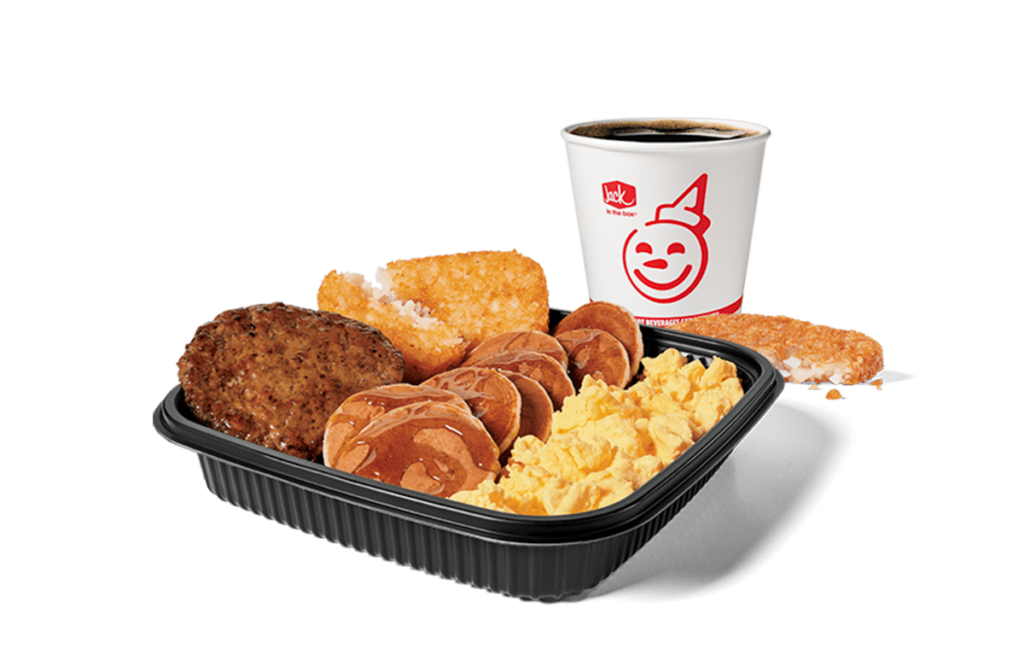 Jumbo Breakfast Platter w/ Sausage Combo Price, Calories - JackintheBox ...